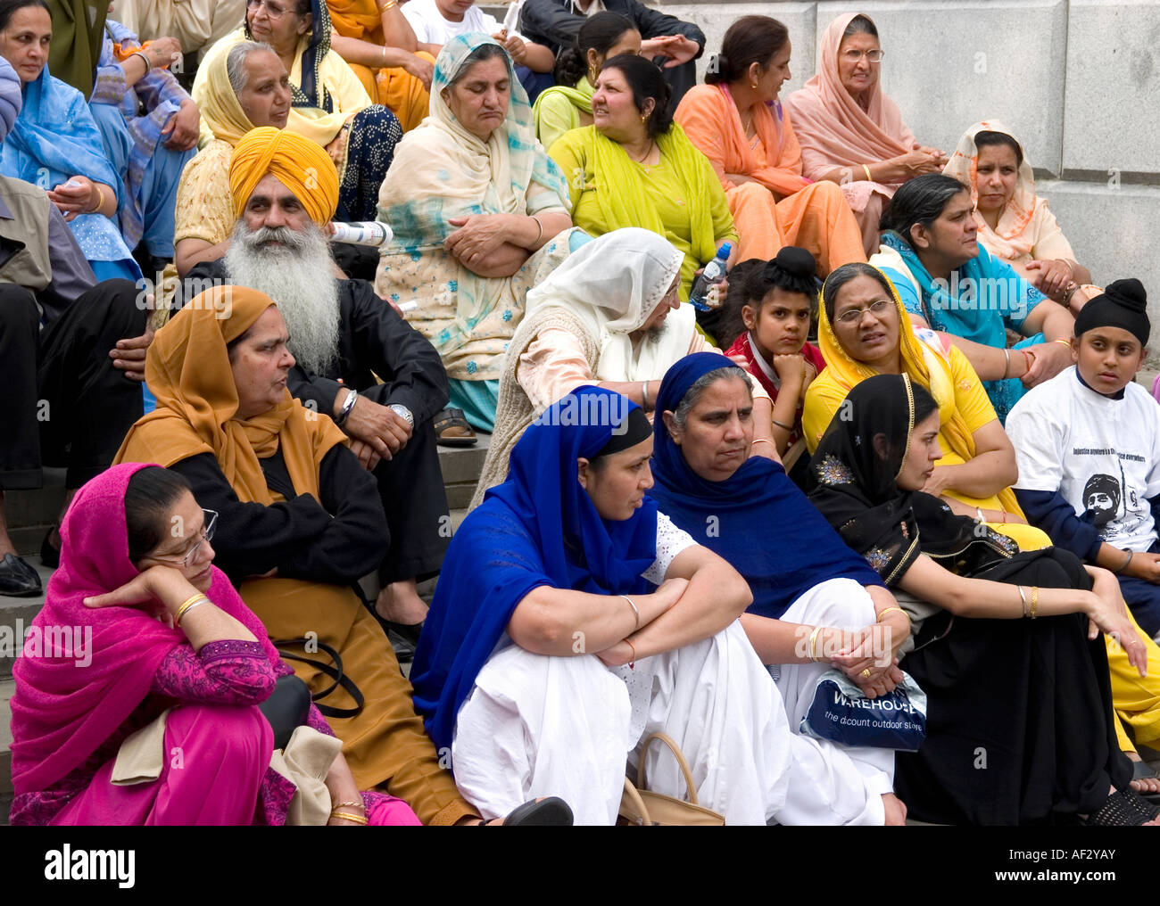 Sikh people at London demonstration Stock Photo - Alamy