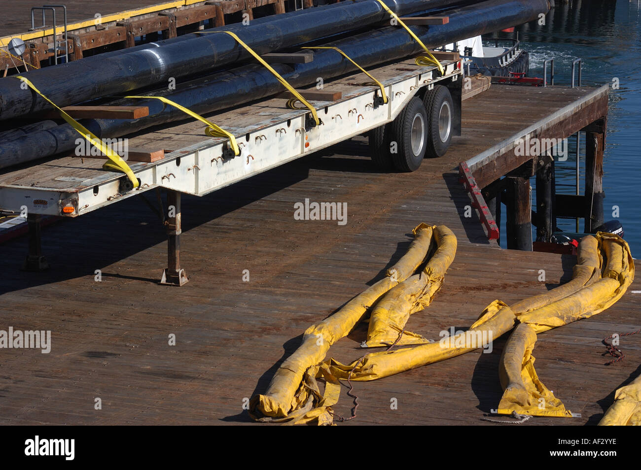 Oil Containment Booms Stock Photo - Alamy