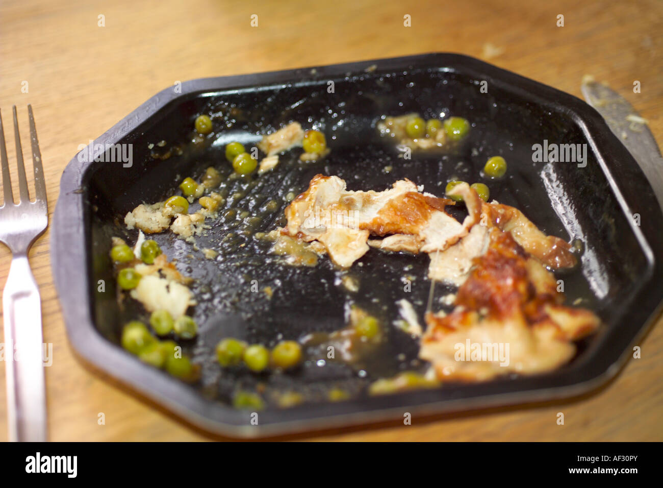 roast chicken tv dinner (eaten Stock Photo - Alamy
