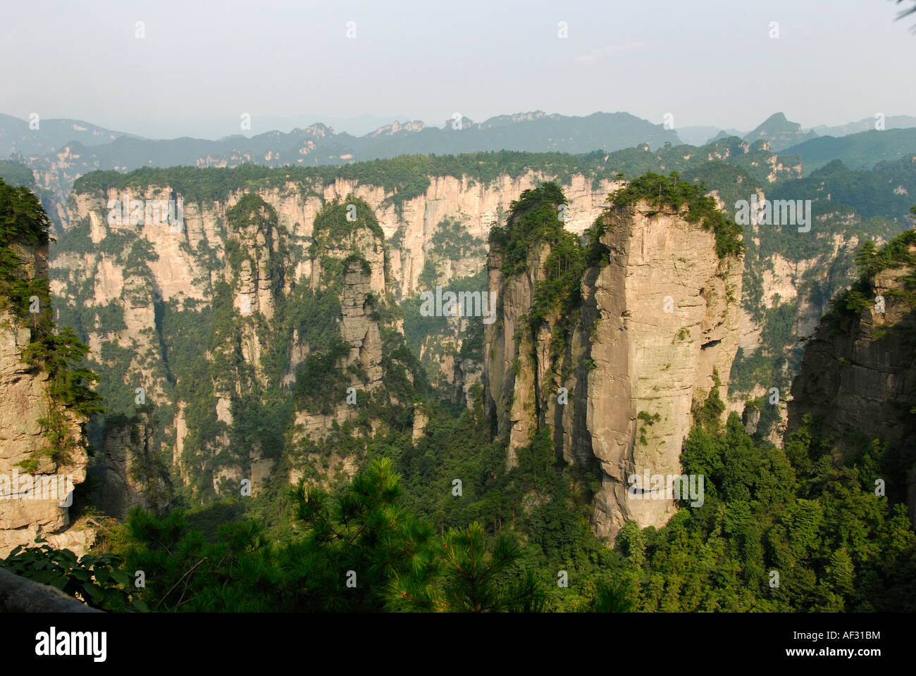 Limestone Rock formation cliffs and out crops at first Chinese national ...
