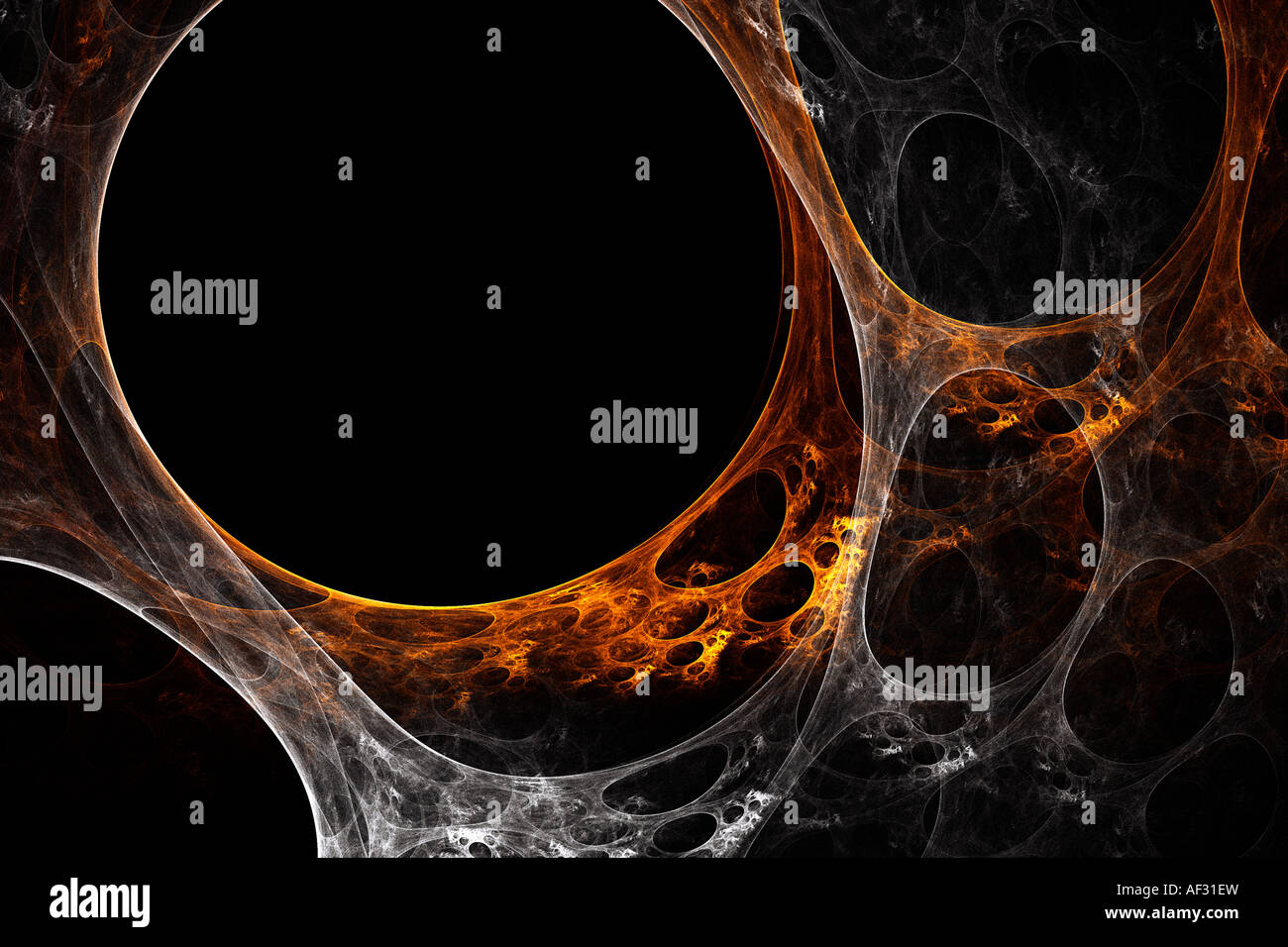 Orange and white plasma rendering Stock Photo - Alamy