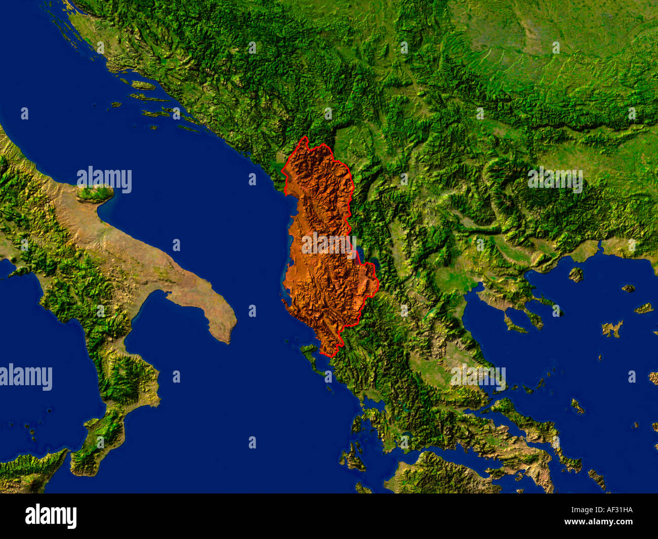 Albania Map And Satellite Image