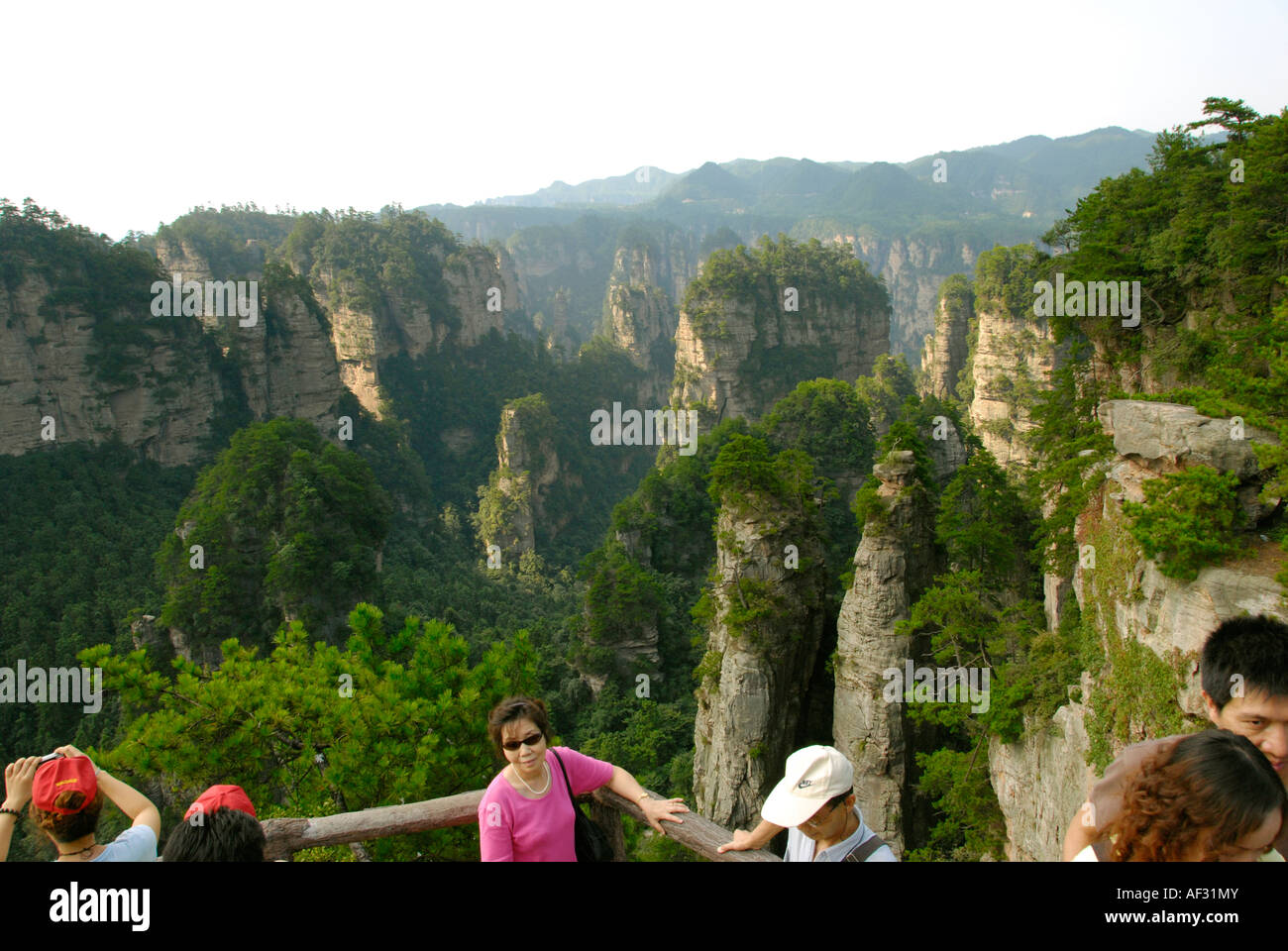 People seeing Limestone Rock formation out crop at first chinese ...
