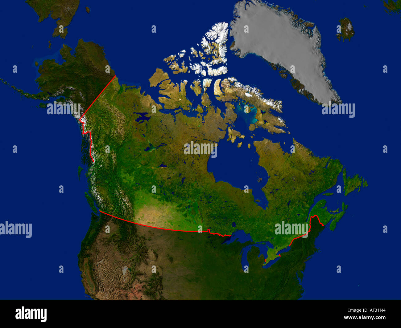 Highlighted Image Of Canada Stock Photo - Alamy