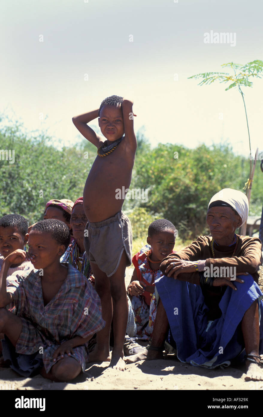 Namibia bushmen children hi-res stock photography and images - Alamy