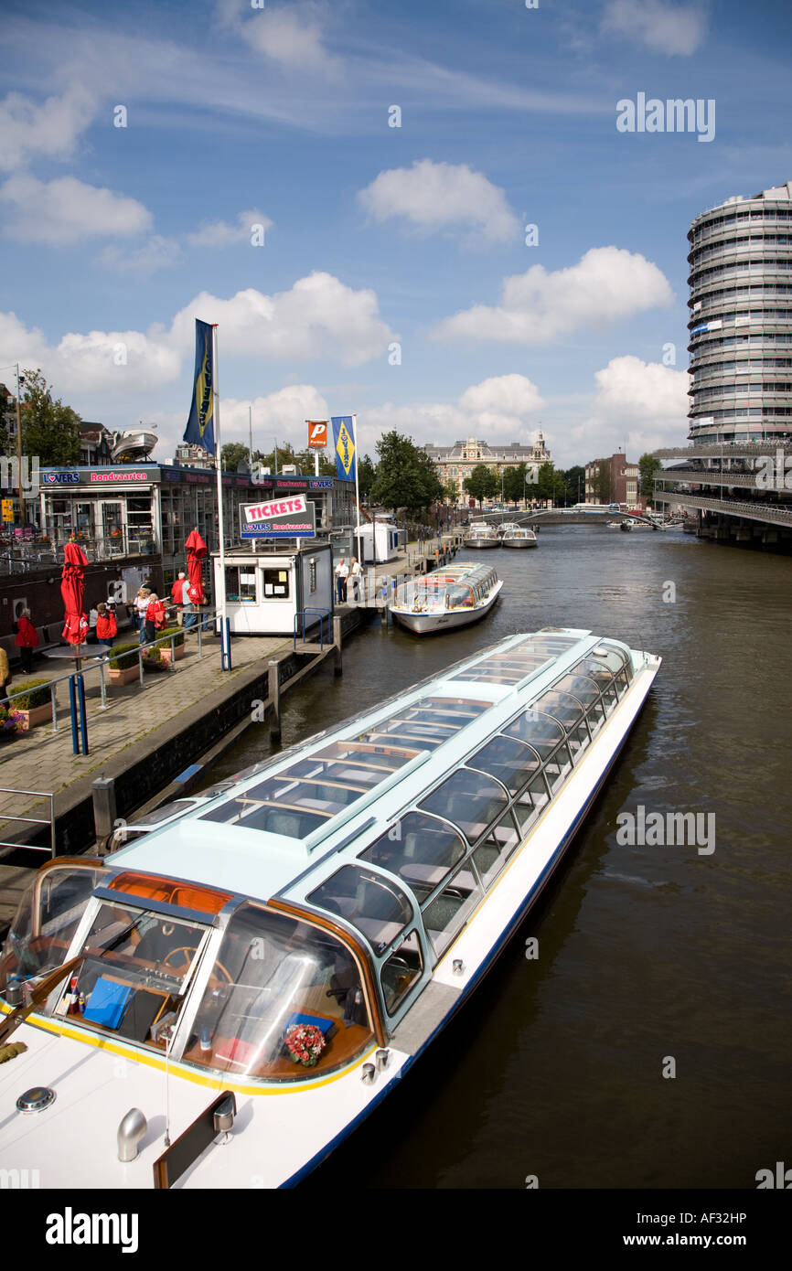 Rivercruise Sightseeing Tour, Amsterdam, Netherlands Stock Photo - Alamy