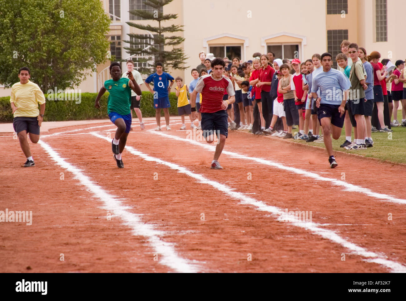 school children running on school sports day Stock Photo - Alamy