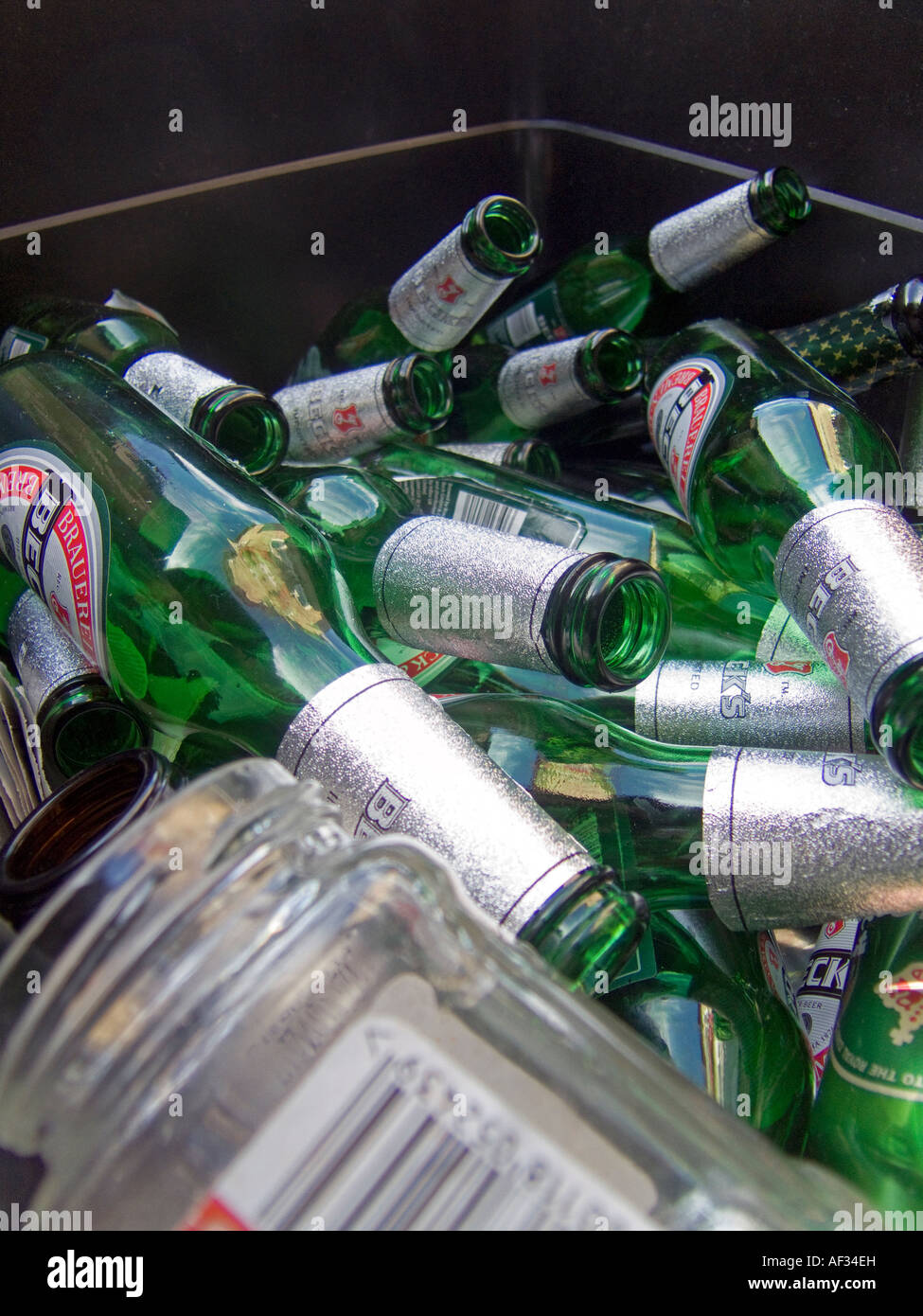 Recycling collection boxes Stock Photo - Alamy