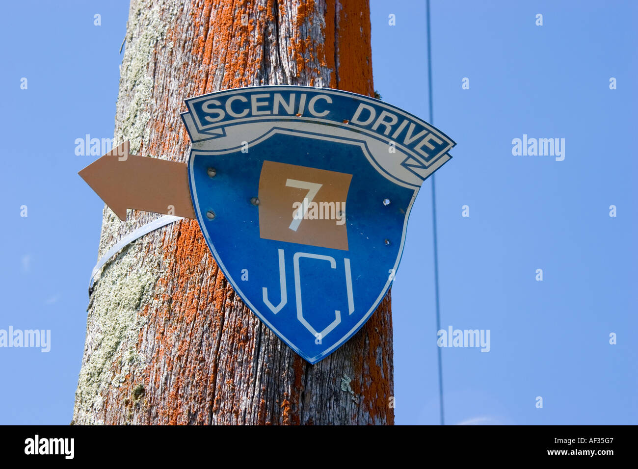 scenic drive sign Stock Photo - Alamy