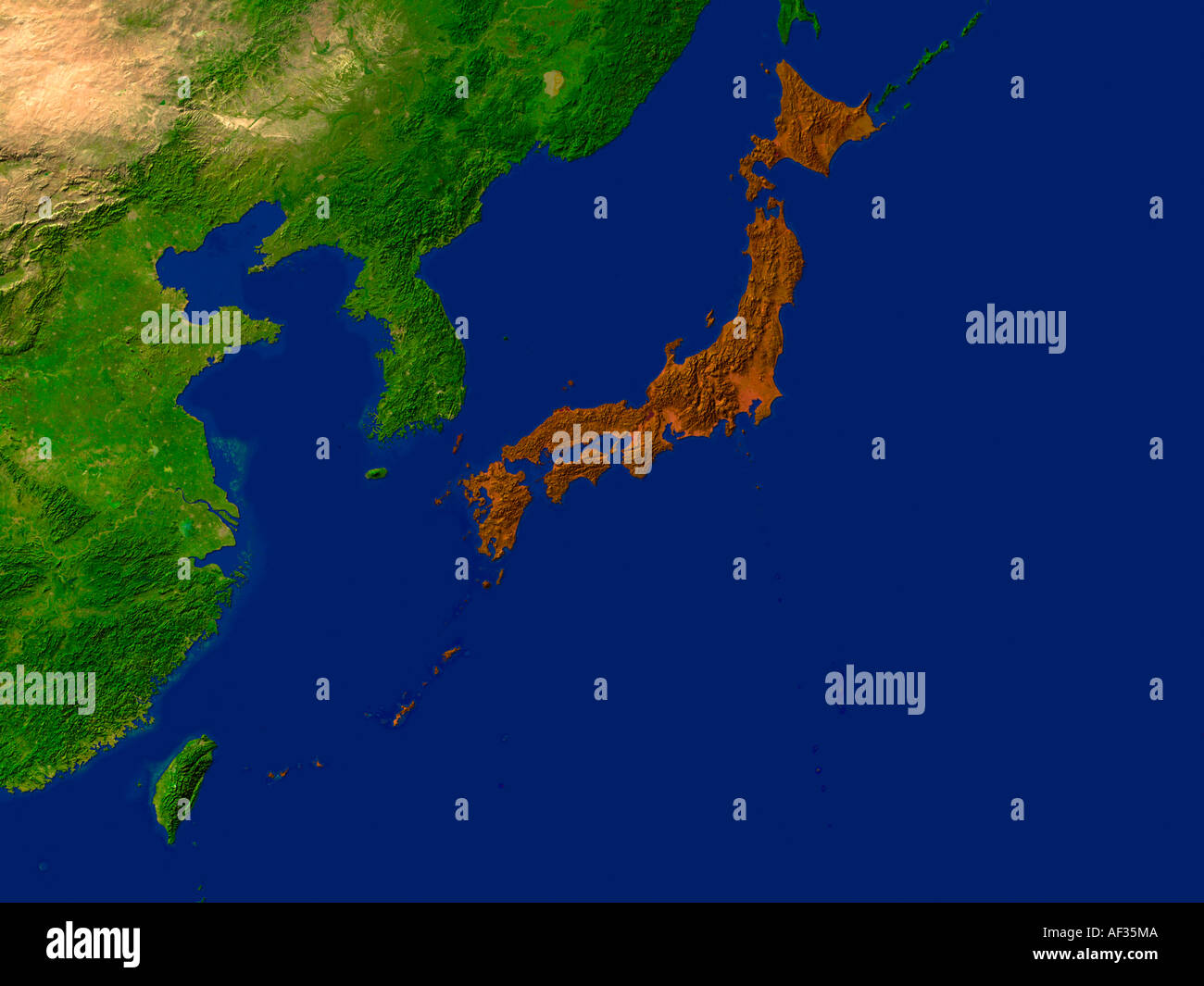 Satellite map japan hi-res stock photography and images - Alamy