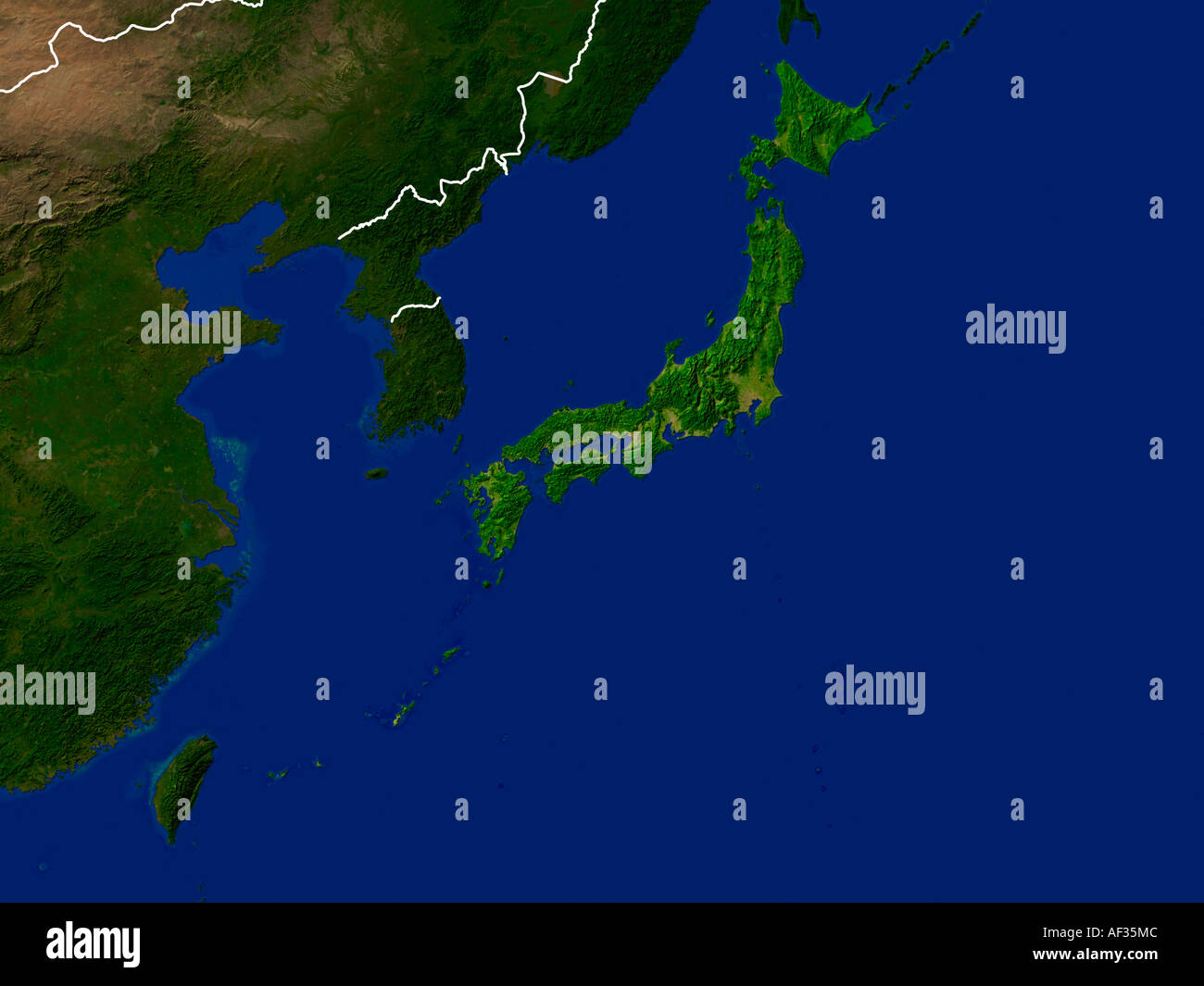 Satellite map japan hi-res stock photography and images - Alamy