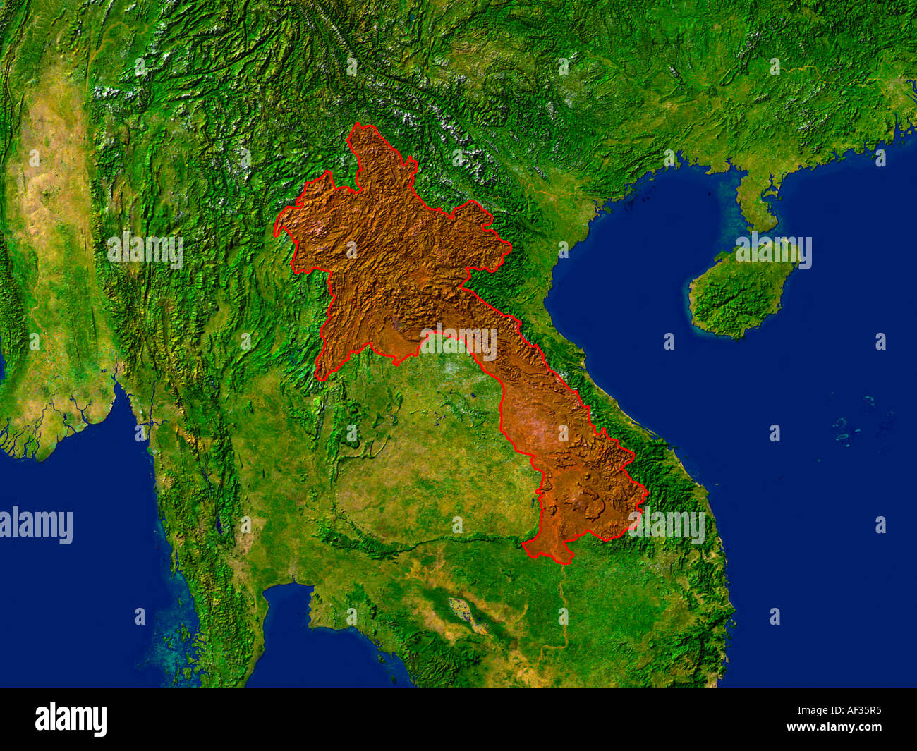 Maps of laos hi-res stock photography and images - Alamy