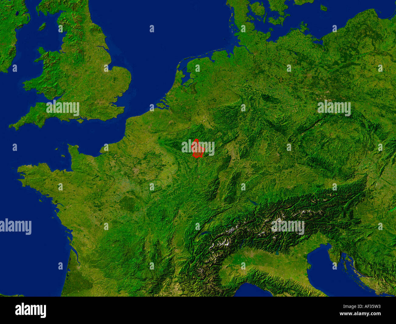 Map satellite geography luxembourg hi-res stock photography and images ...