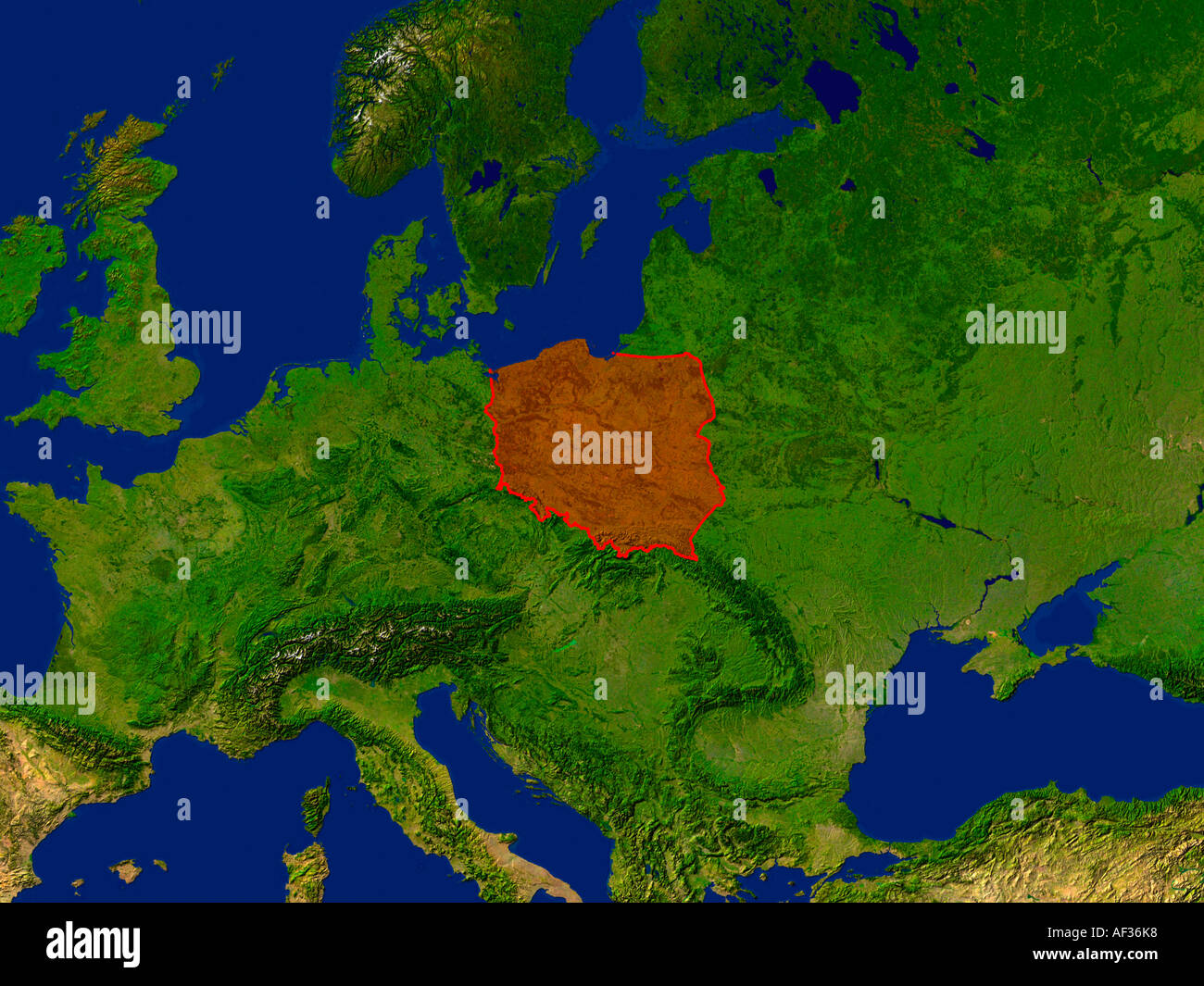 Map satellite geography poland hi-res stock photography and images - Alamy