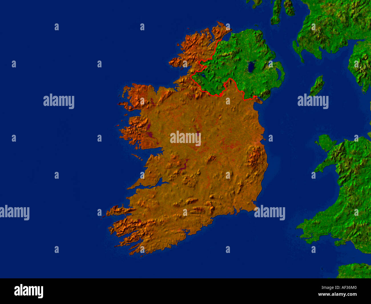 Ireland aerial map hi-res stock photography and images - Alamy