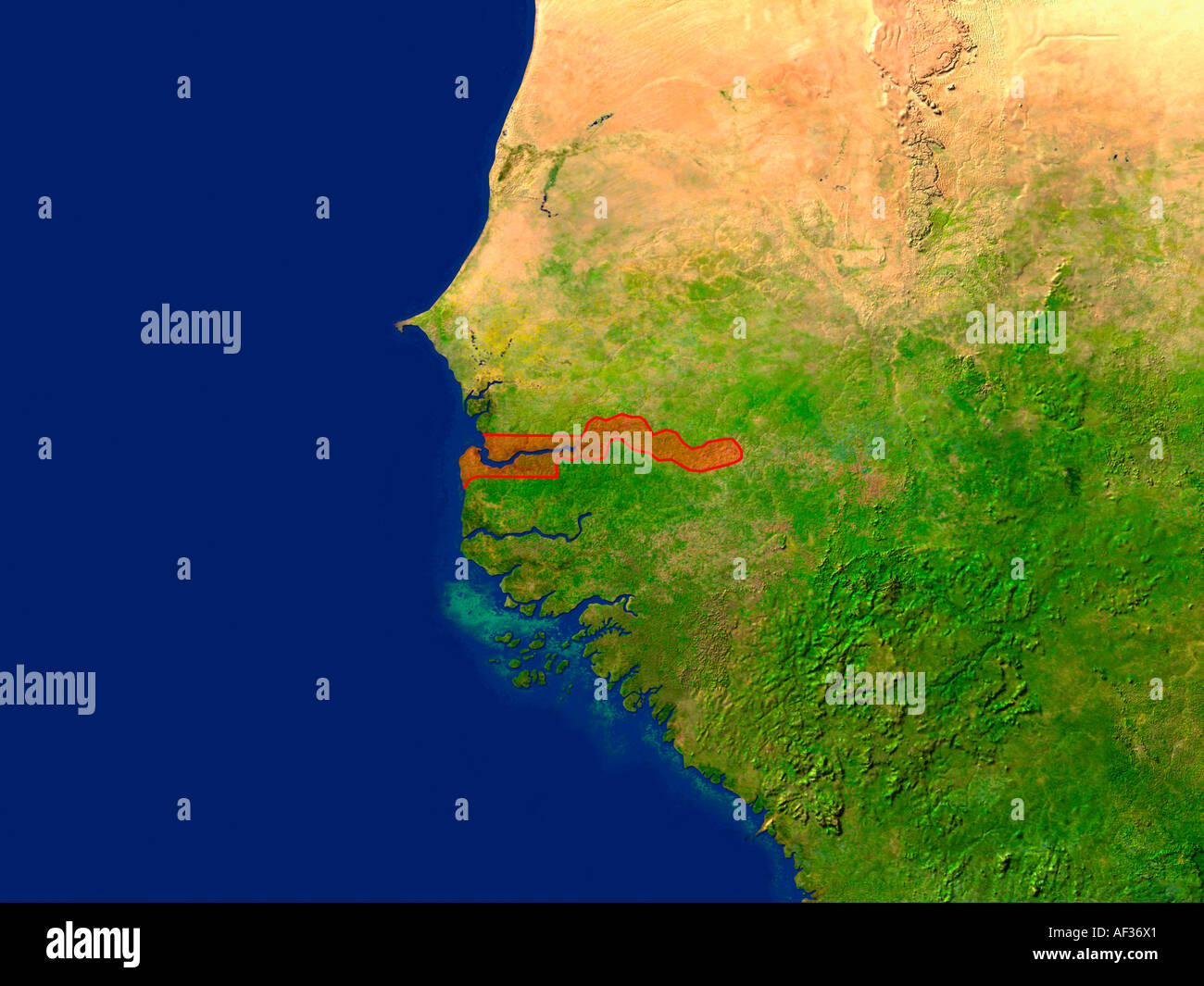 Maps of gambia hi-res stock photography and images - Alamy