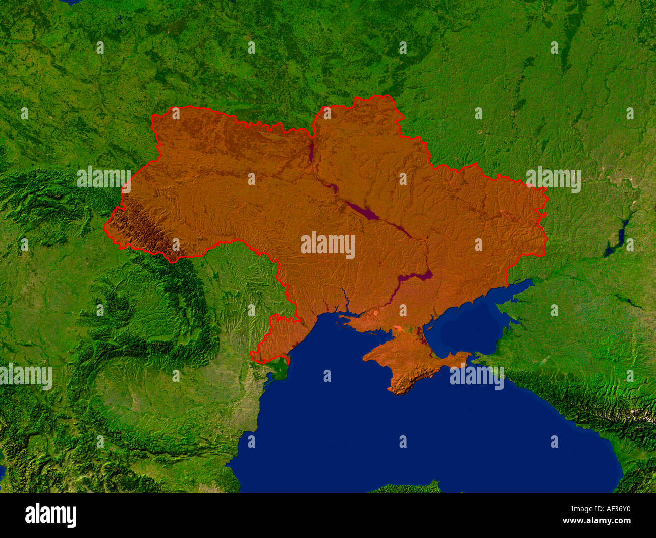 Ukraine map satellite geography hi-res stock photography and images - Alamy