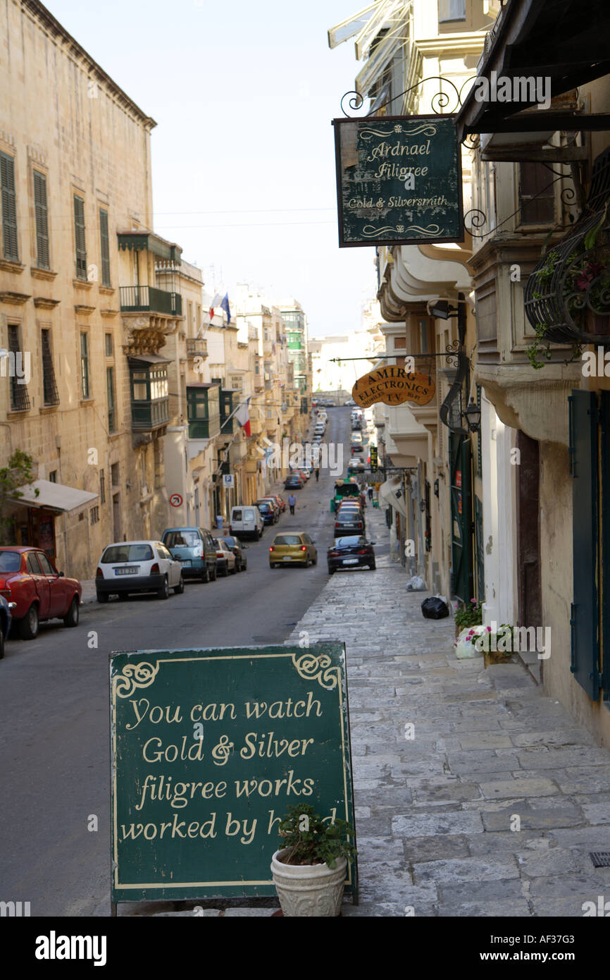 Street Scene, Valletta, Malta Stock Photo - Alamy