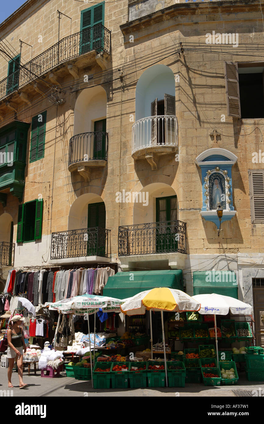 Market Stall, Pjazza Indipendenza, Victoria (Rabat), Gozo, Malta Stock ...