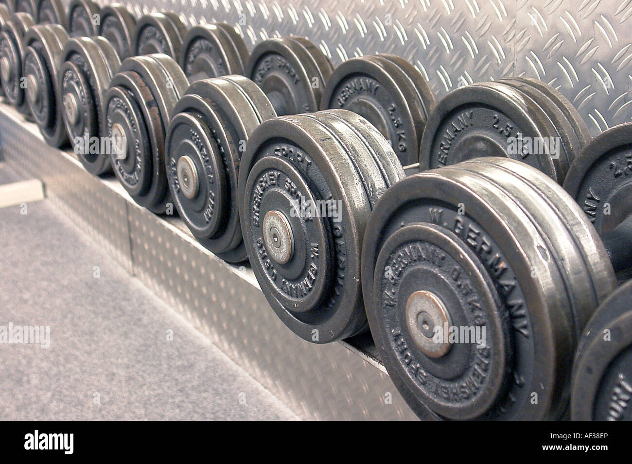 weights in a fitness centre Stock Photo - Alamy