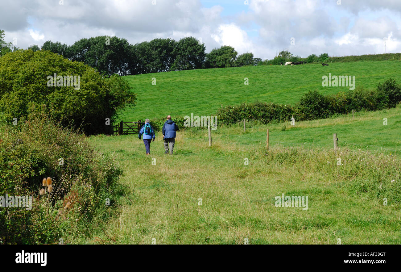 Ramblers enjoy a Walk in the English Countryside Stock Photo - Alamy