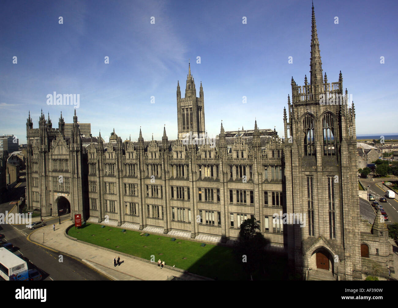 Aerial picture of Marischal College in Aberdeen, Scotland, UK Stock ...