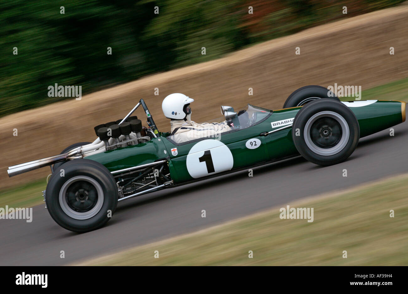 1967 Brabham-Repco BT24 takes to the hillclimb at Goodwood Festival of Speed, England Stock ...