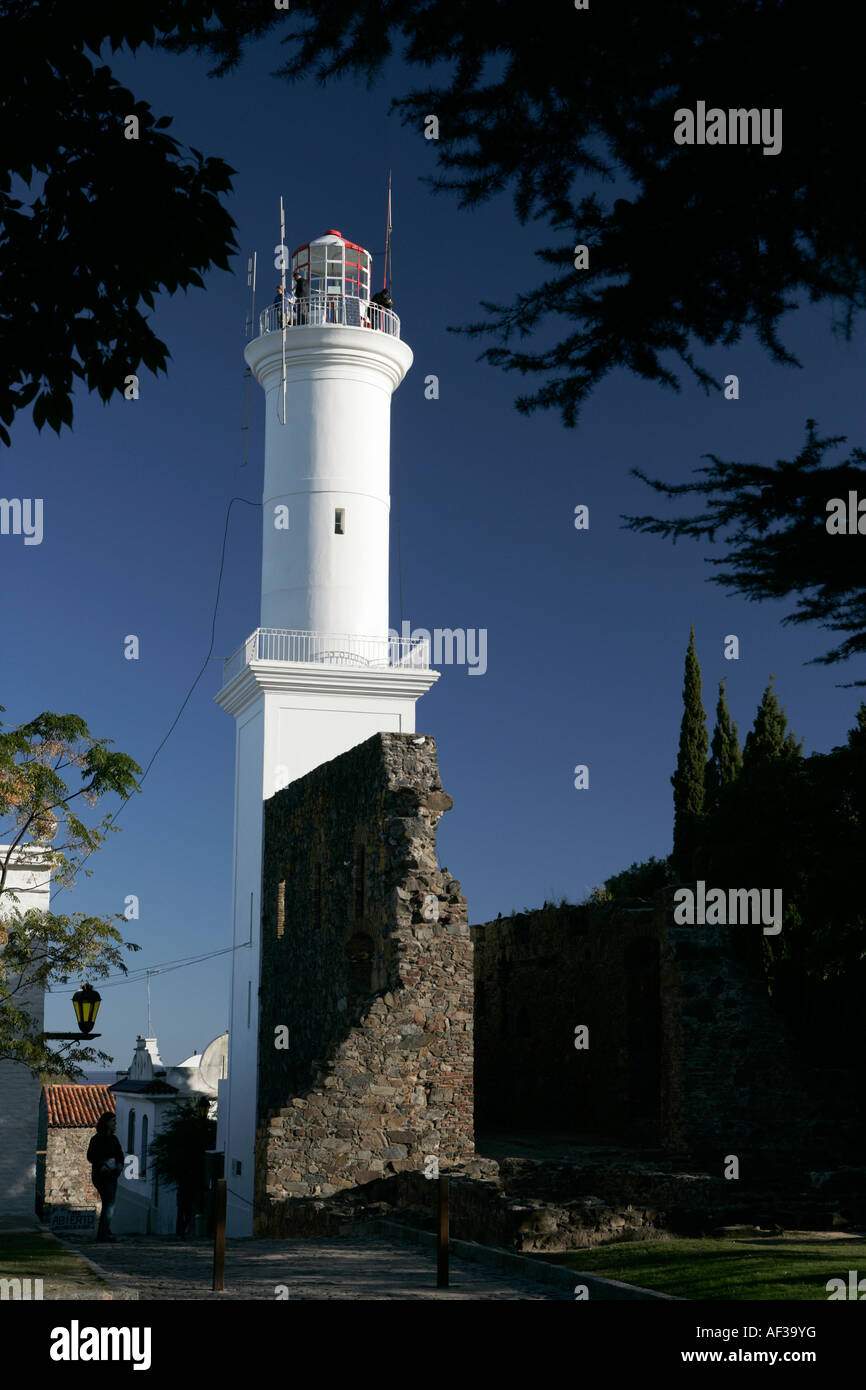 The 19th landmark lighthouse for the colnial city of Colonia del ...
