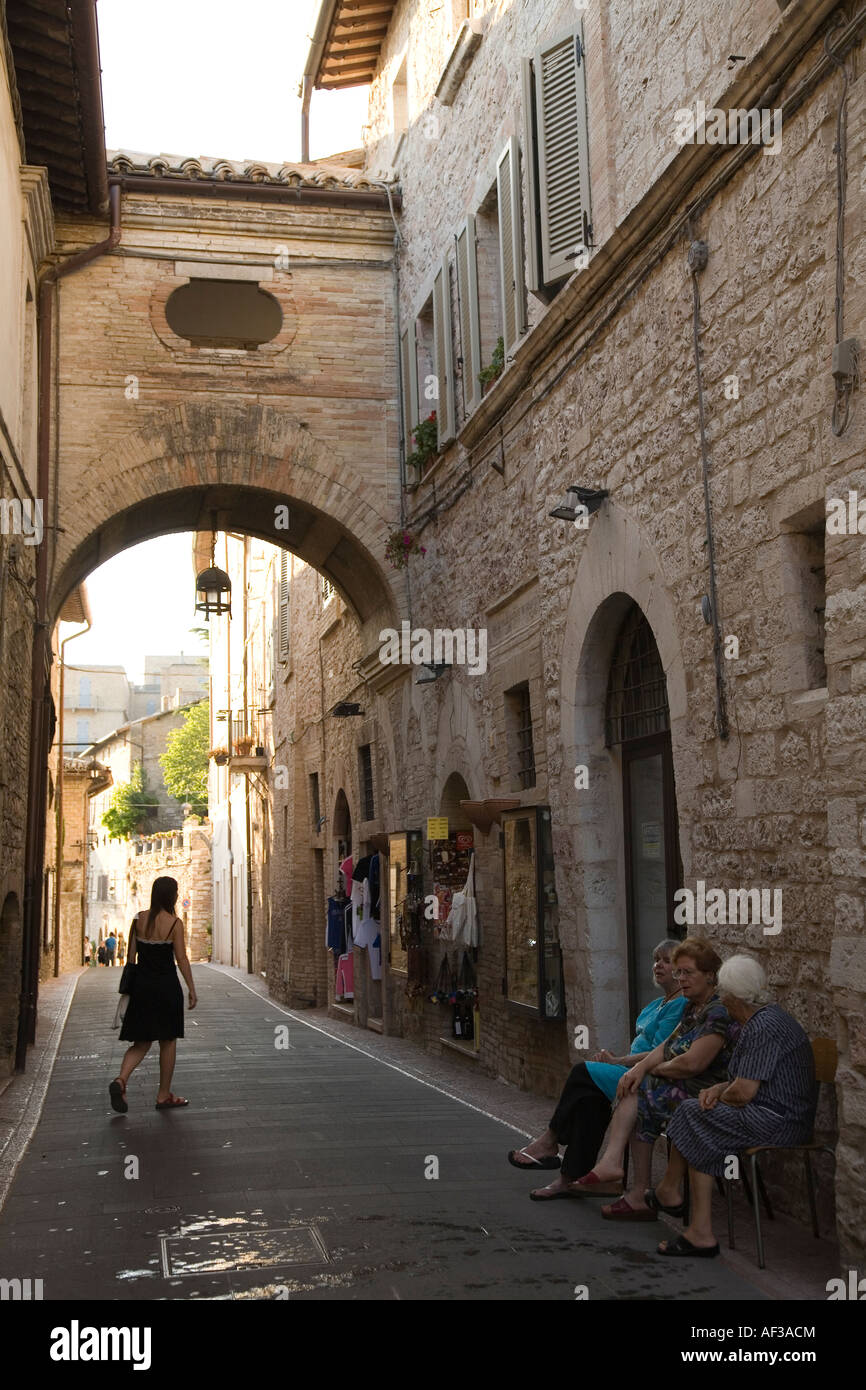 Street in Assisi Italy An UNESCO World Heritage site Stock Photo - Alamy