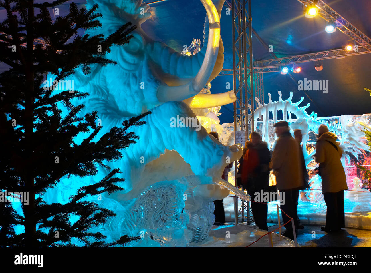 Ice sculptures. Mammoth Stock Photo - Alamy