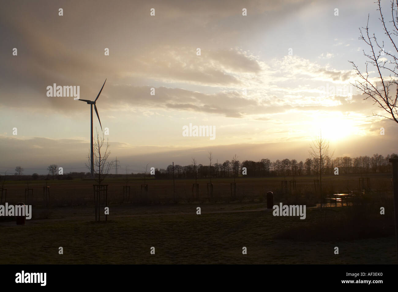 Sunset germany landscape Stock Photo - Alamy