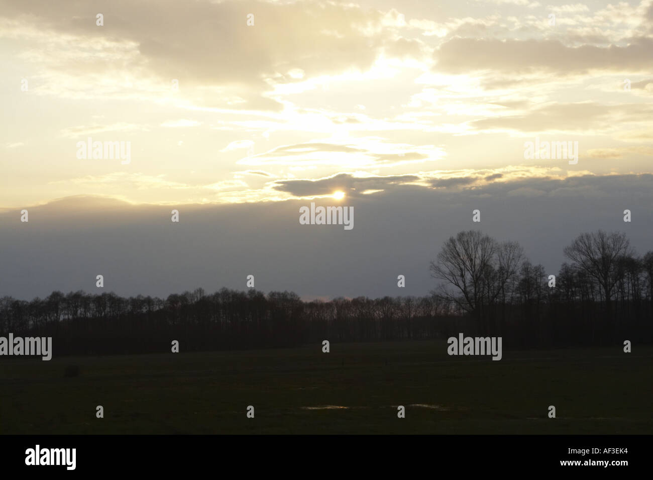 Sunset germany landscape Stock Photo - Alamy
