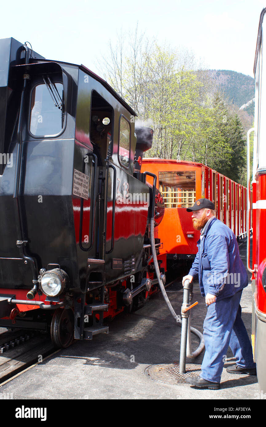 Schafberg steam cog train hi-res stock photography and images - Alamy