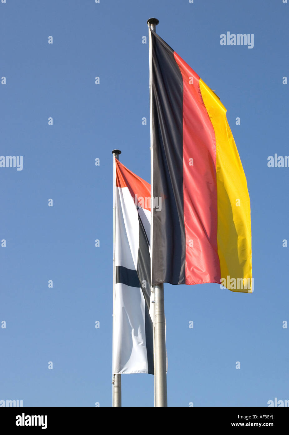 Flapping german flag hi-res stock photography and images - Alamy