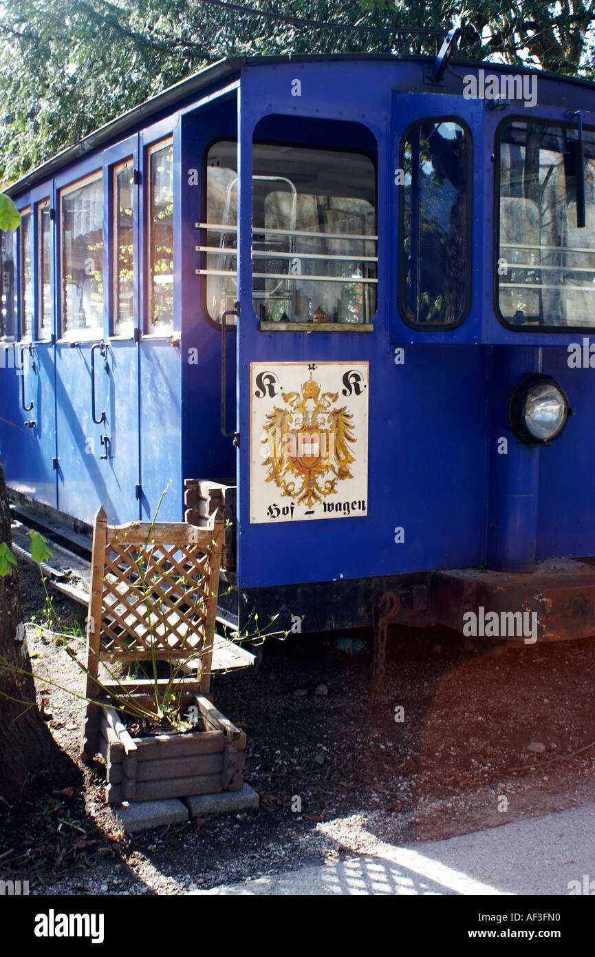 Narrow gauge cog railway in Upper Austria leading from Sankt Wolfgang ...