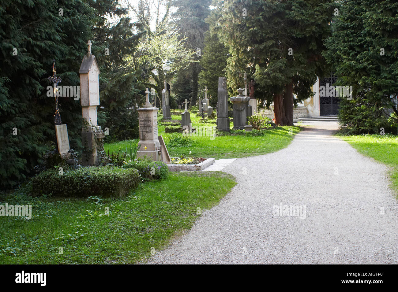 St. Sebastian cemetery Salzburg Austria Stock Photo - Alamy