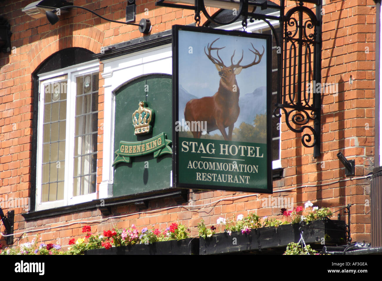 The Stag public house Lyndhurst High Street New Forest Stock Photo - Alamy