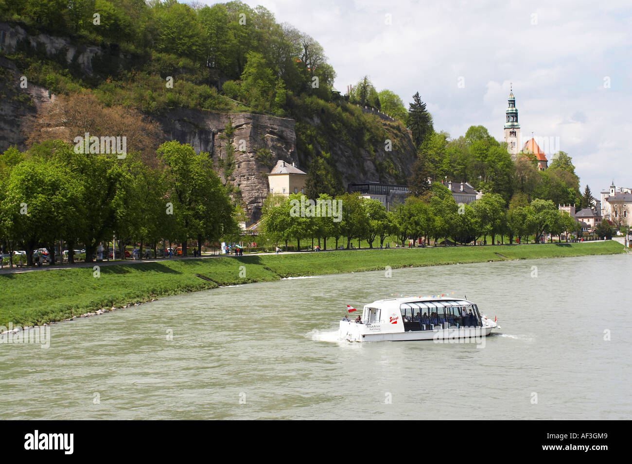 The View of the Salzach River in Salzburg Austria Stock Photo - Alamy