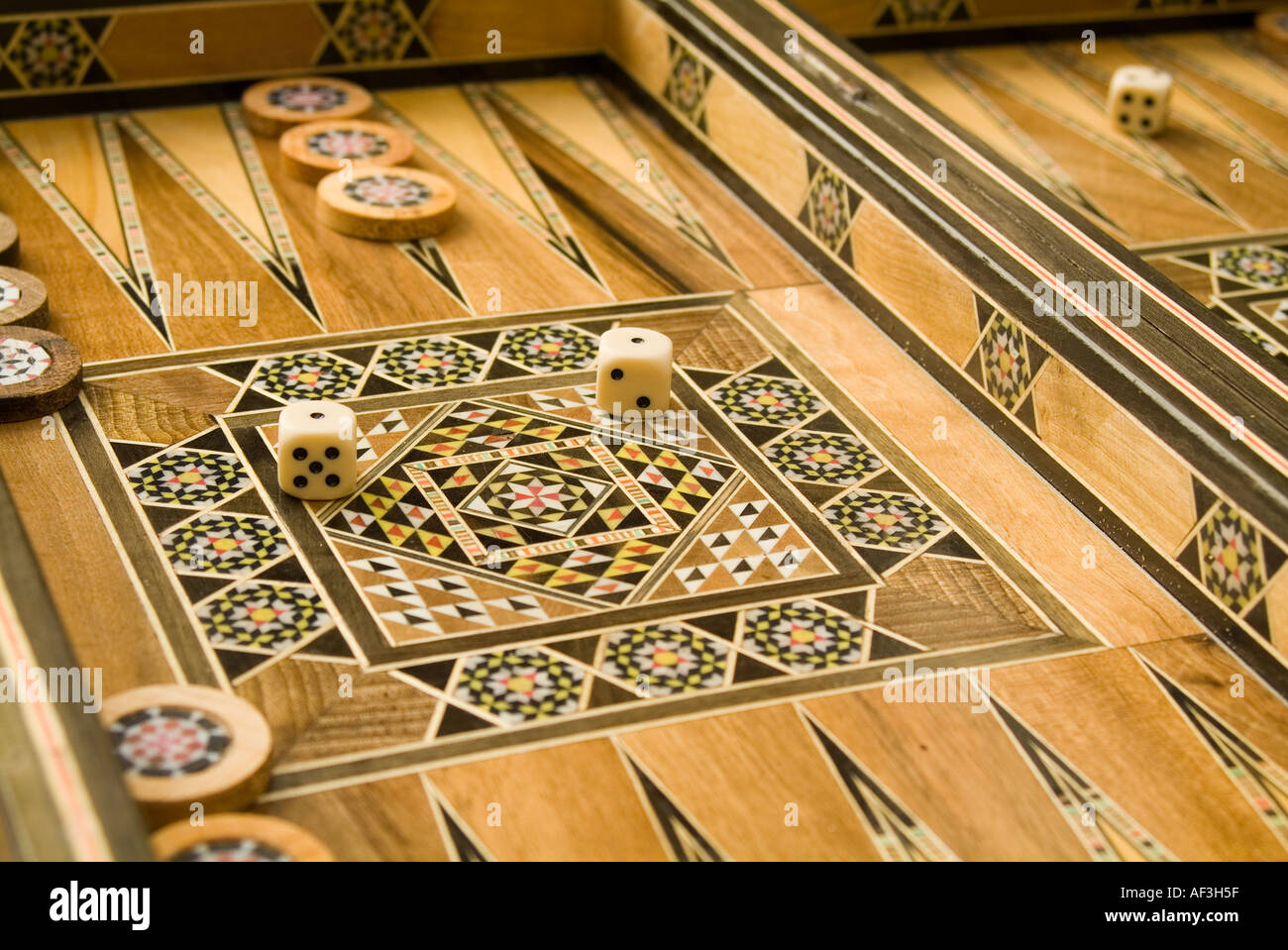 Wooden Backgammon game, set Stock Photo - Alamy
