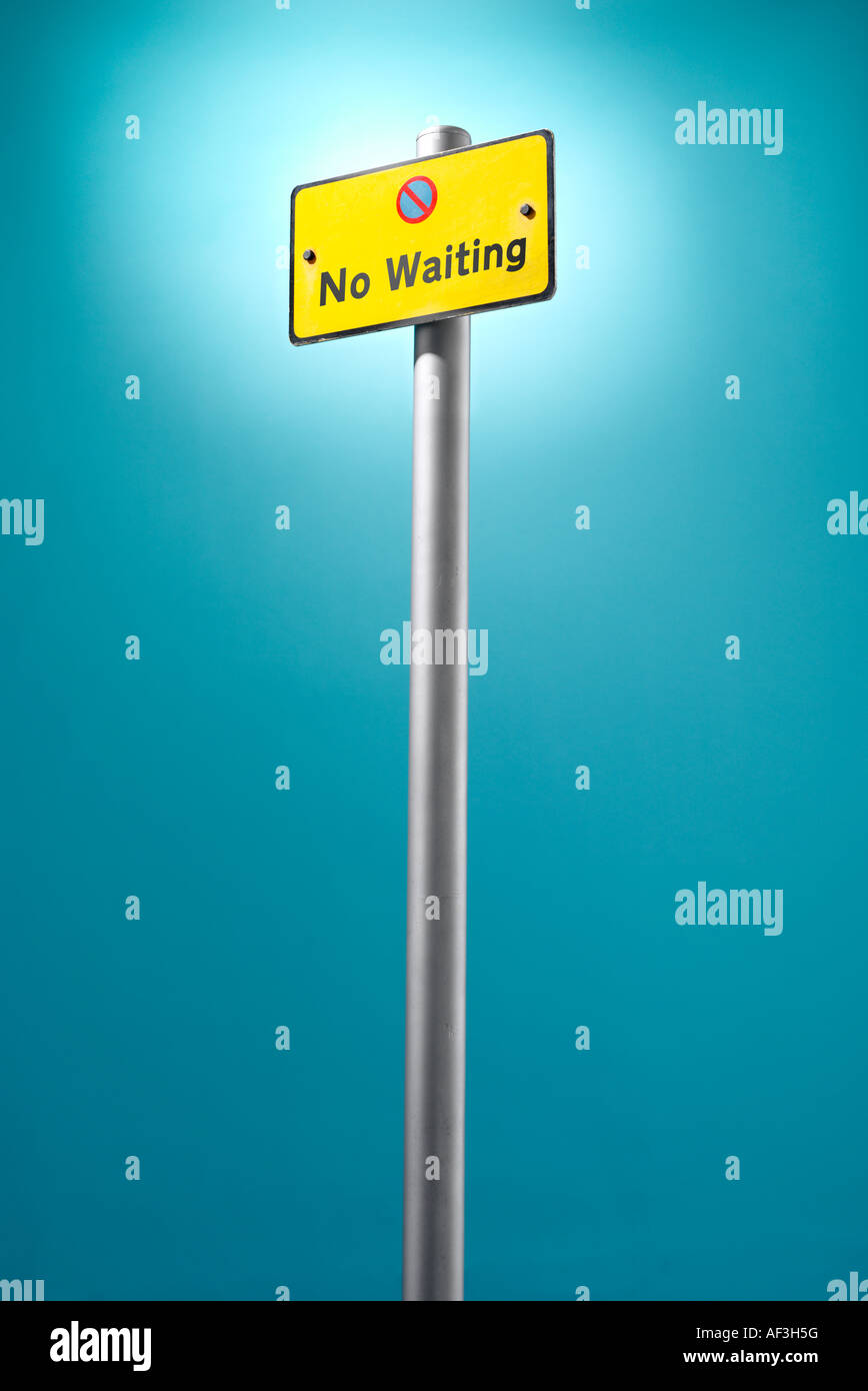No Waiting Sign Stock Photo - Alamy
