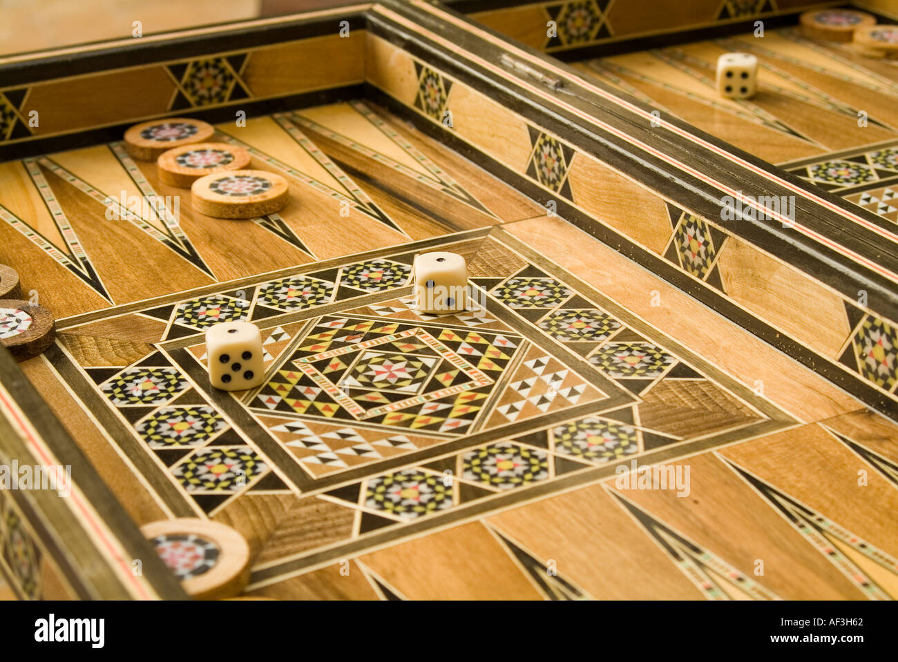 Wooden Backgammon game, set Stock Photo - Alamy