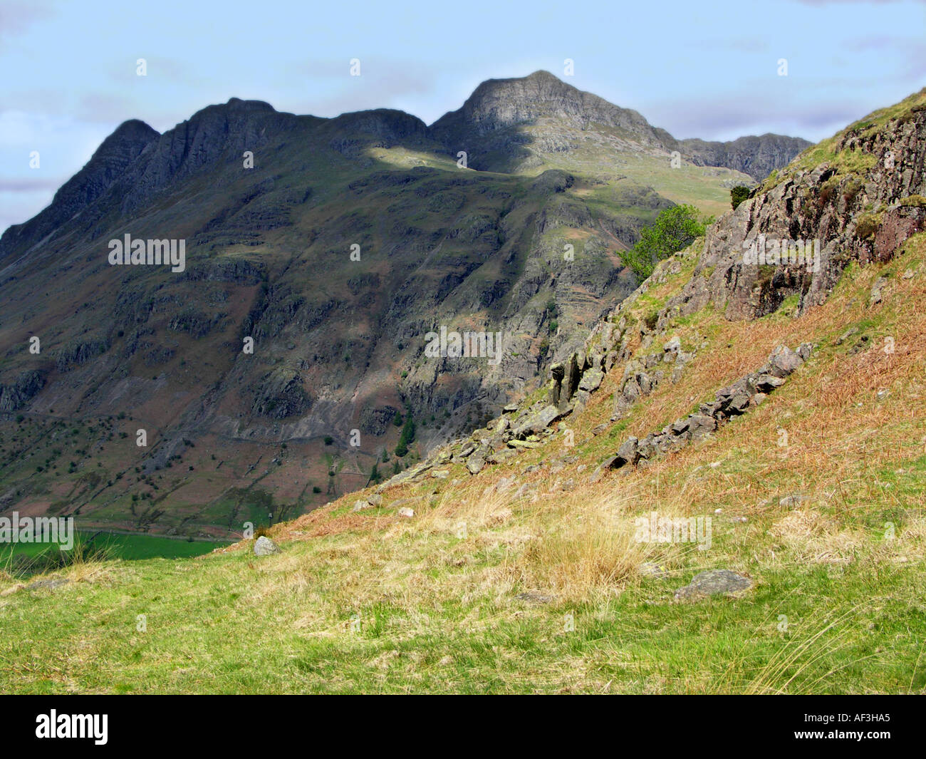 LANGDALE PIKES FROM BLEA RIGG CUMBRIA UK Stock Photo - Alamy