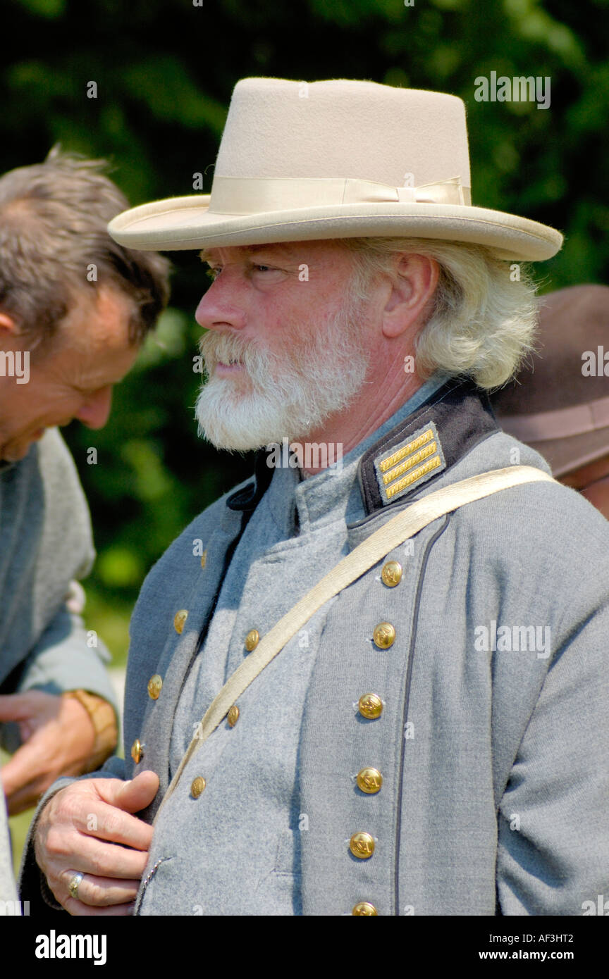 Reenactment Civil War Confederate General High Resolution Stock ...