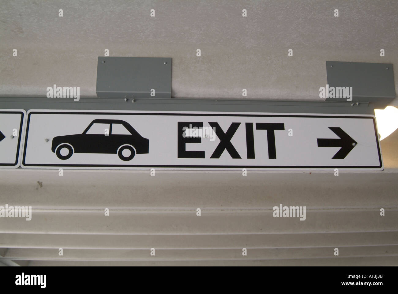 Car park exit sign Stock Photo - Alamy
