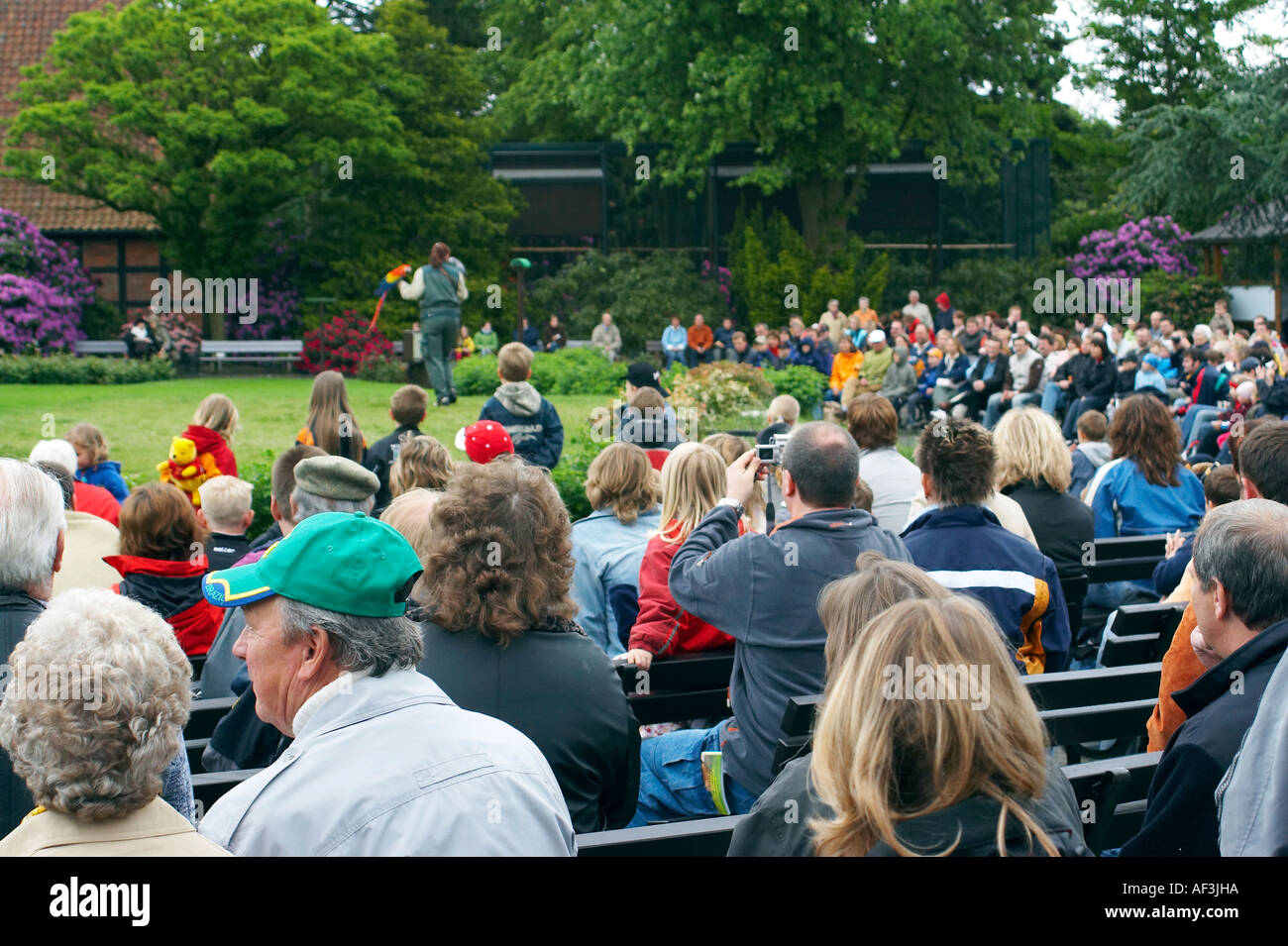 Bird show in VogelPark Stock Photo - Alamy