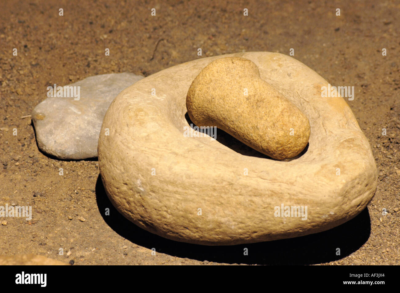 American Indian stone mortal and pestle Stock Photo - Alamy