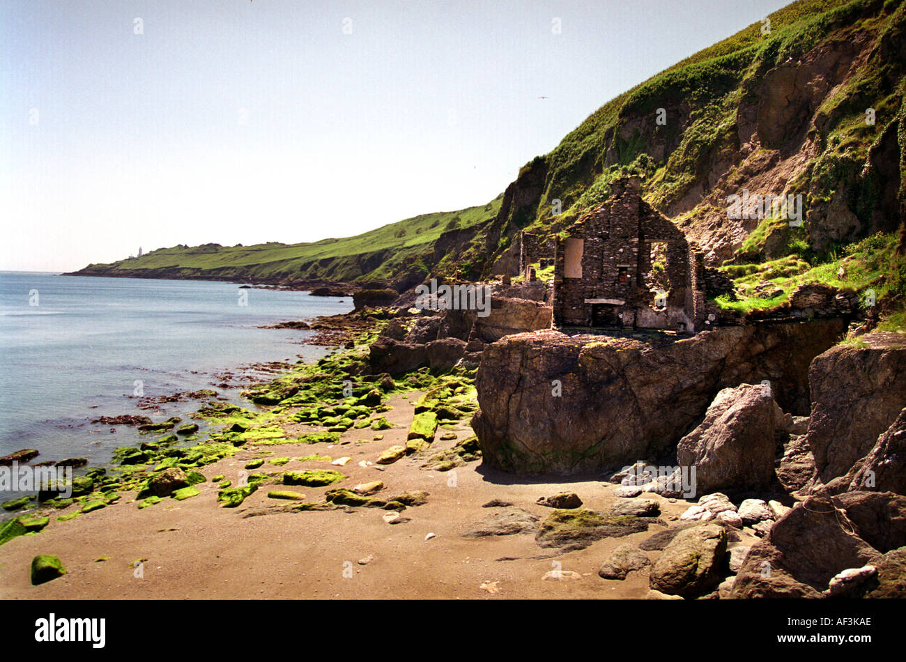 Remains of the village of Hallsands in South Devon that was destroyed ...