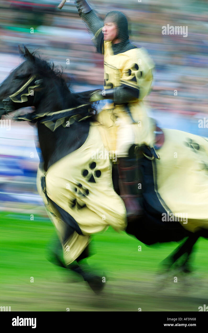 Knight riding horse Stock Photo - Alamy