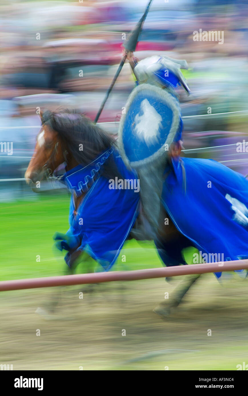 Knight riding horse Stock Photo - Alamy