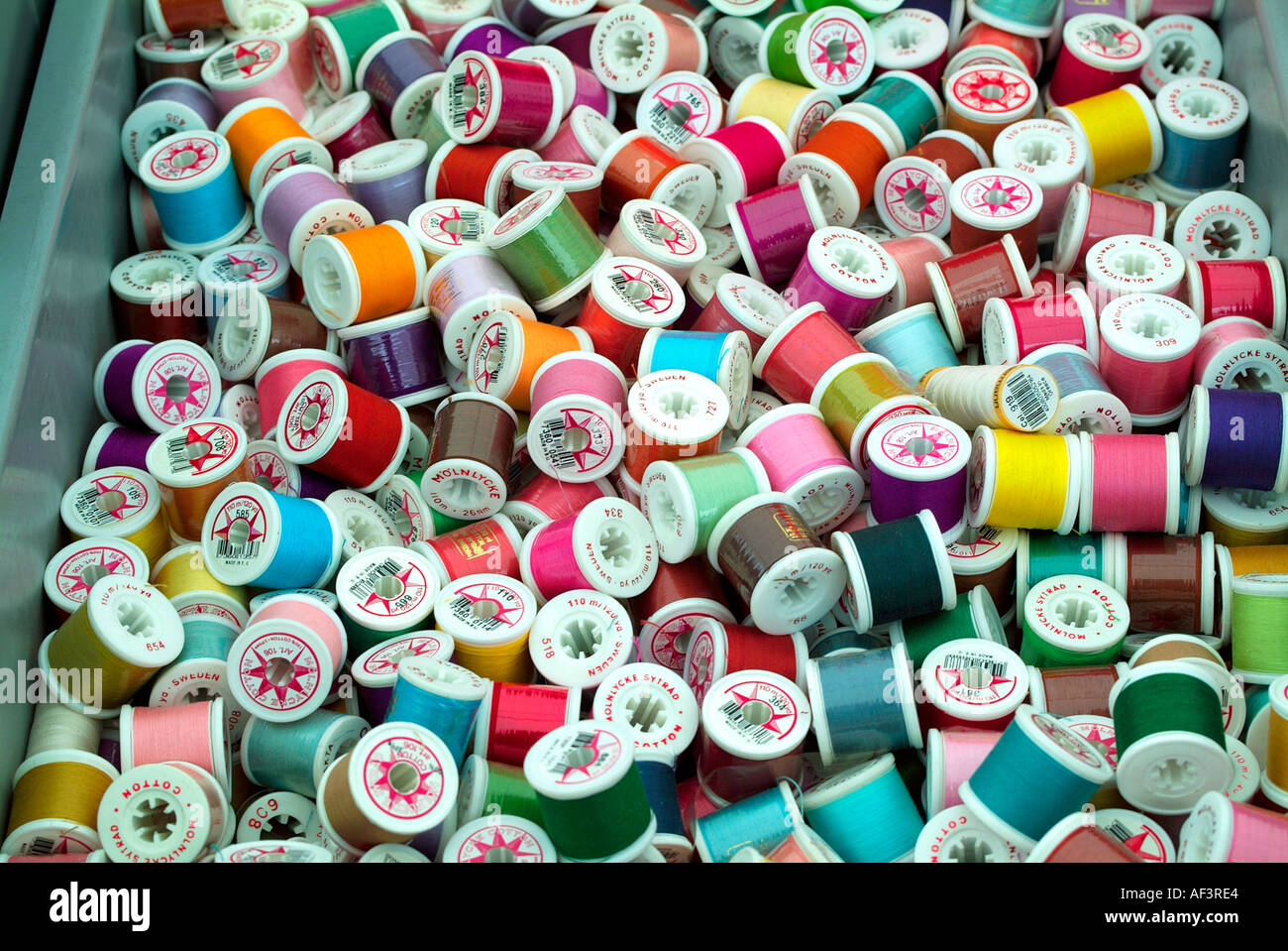 Abstract Sewing pattern of spools of thread Stock Photo - Alamy
